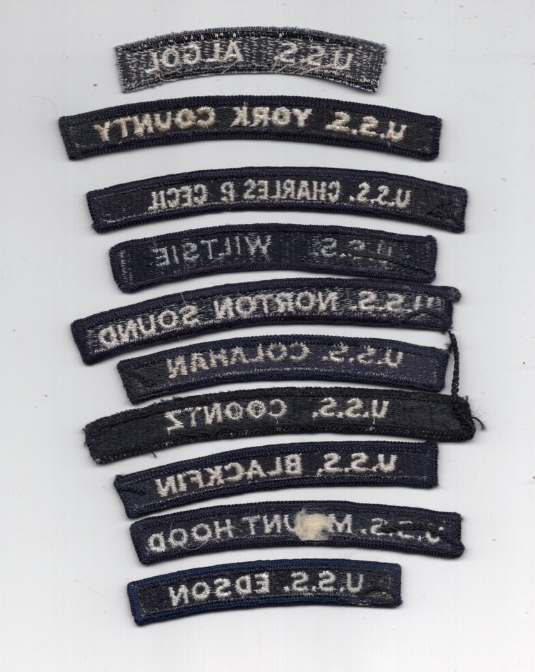 10pc USS USN NAVY NAVAL ROCKER ARM PATCHES ALGOL WILTSIE COONTZ ...