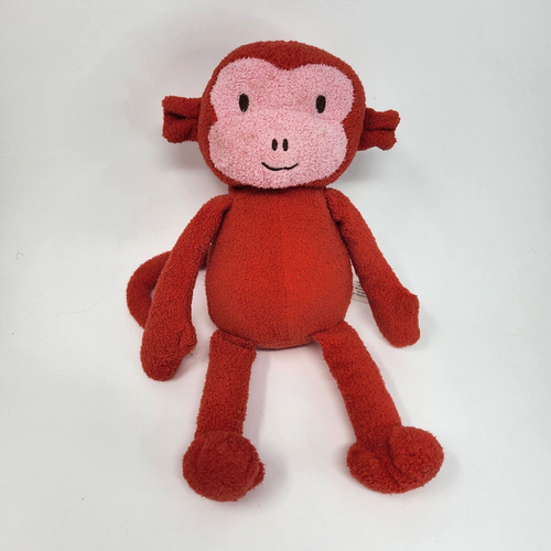 12" ANIMAL ADVENTURE RED + PINK BABY MONKEY 2012 STUFFED ANIMAL PLUSH ...