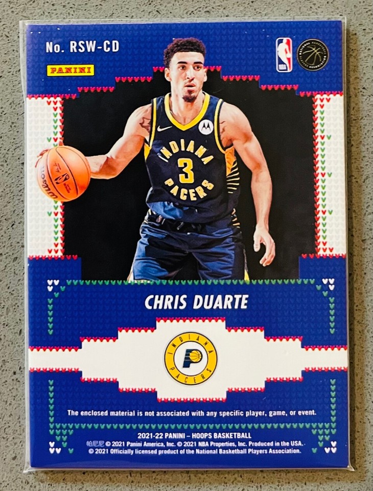 2021-22 Panini NBA Hoops Basketball #RSW-CD Chris Duarte Rookie ...