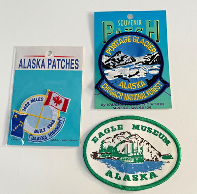 Alaska Patch Eagle Museum Portage Glacier Highway Iron-On Sew On 3-4 ...