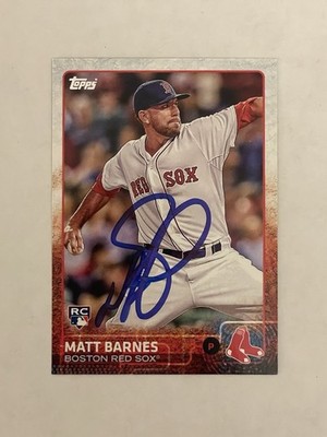 Matt Barnes SIGNED 2015 Topps Series 1 RC #335 IP AUTO Boston Red Sox ...