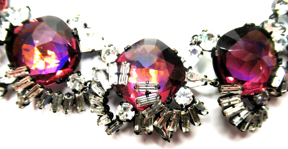 FRANCIS WINTER For CHRISTIAN DIOR Amazing Rhinestone Glass Necklace W ...