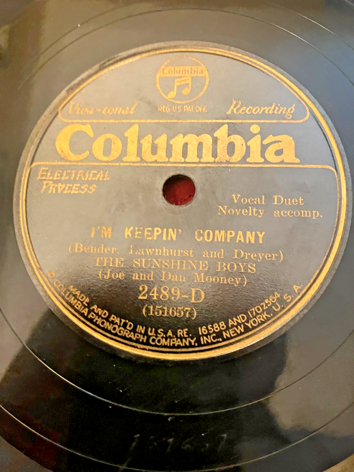 Columbia 78RPM Record #2489-D "Take it From Me" Joe & Dan Mooney | eBay