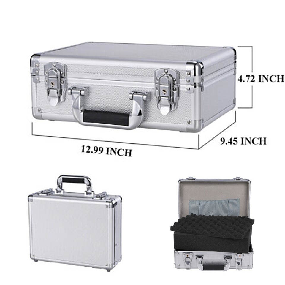 Small Carrying Case Aluminum Flight Cases Silver Portable Equipment ...