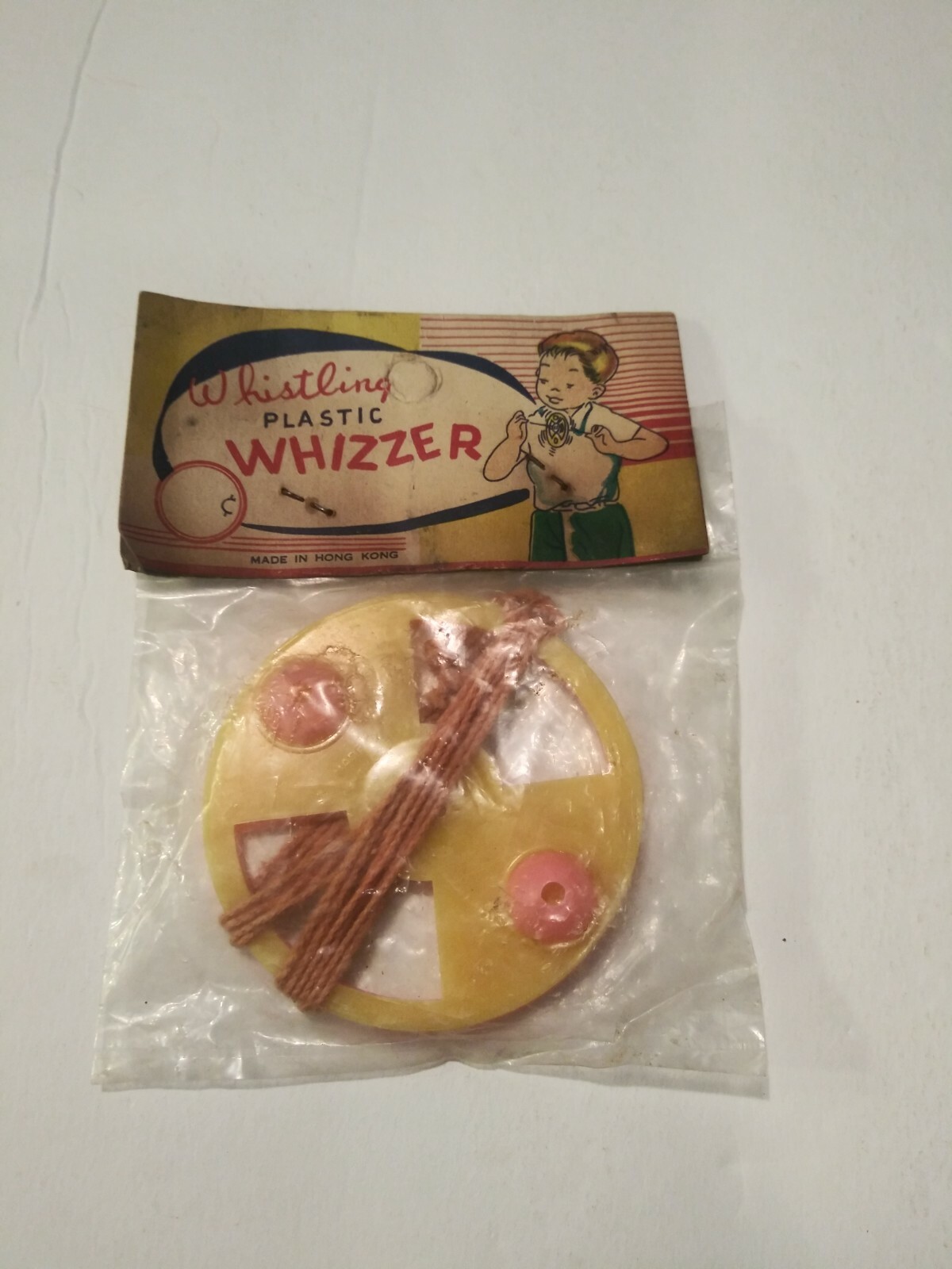Vintage Whistling Plastic Whizzer Toy Hong Kong NOS Yellow/Pink | eBay