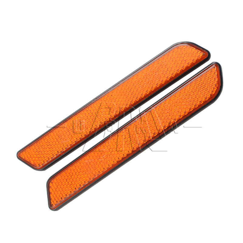2x Front Fork Leg Safe Reflectors Safety Amber Fit For Harley Lower ...
