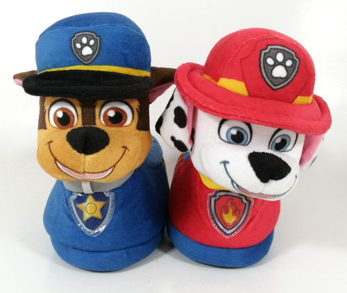 Nickelodeon Paw Patrol Slippers 7-8 Light Up Toddler Boy Chase Marshall ...