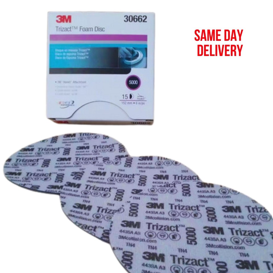 3M Trizact 5000-#30662 Hookit Foam Discs, 6" (5 disc Kit) Same Day ...