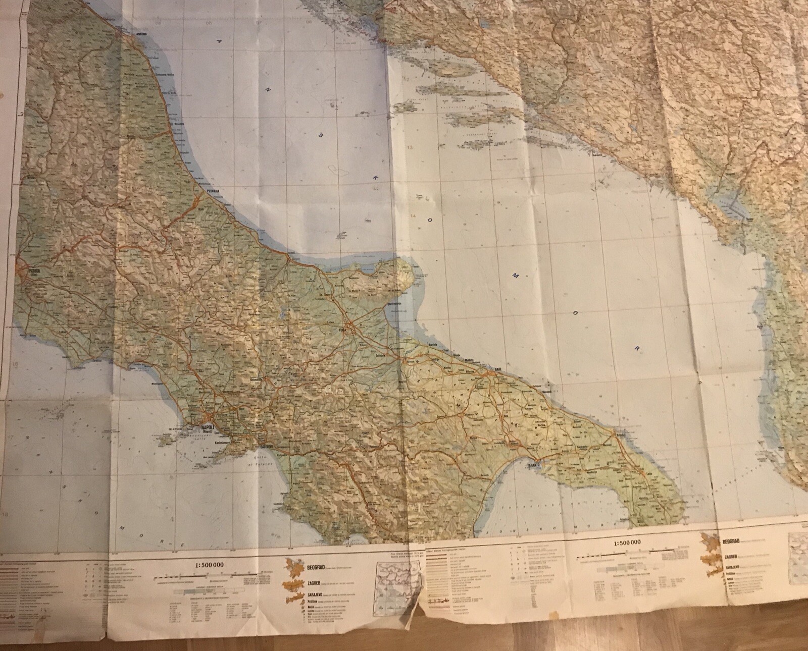 BIG VINTAGE MILITARY JNA MAP YUGOSLAVIA RV-PVO YUGOSLAV AIR FORCE ...
