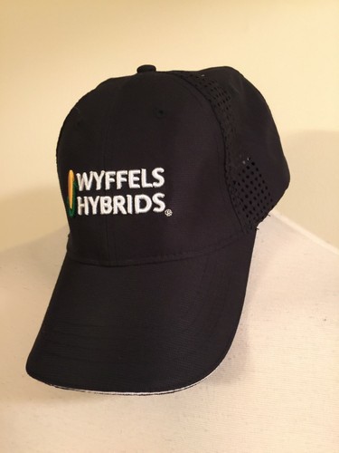 Adult Men Wyffels Hybrids Corn Hat Baseball Mesh Center Black OSFM ...