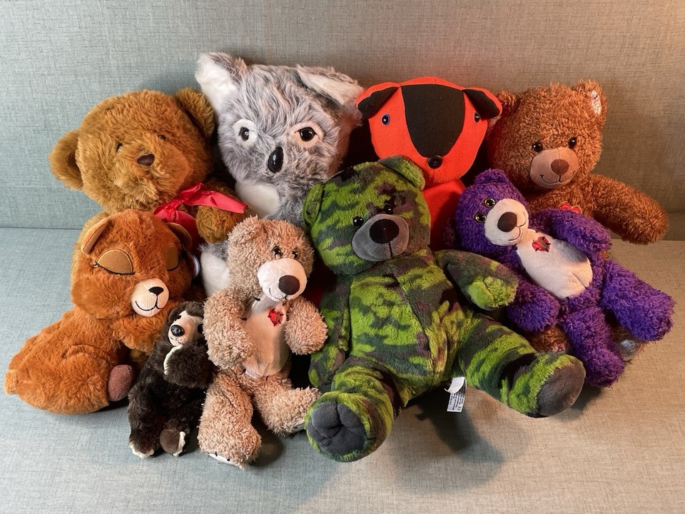Mixed Plush Lot of 9 Stuffed Animal - All Bears Build a Bear Camo ...