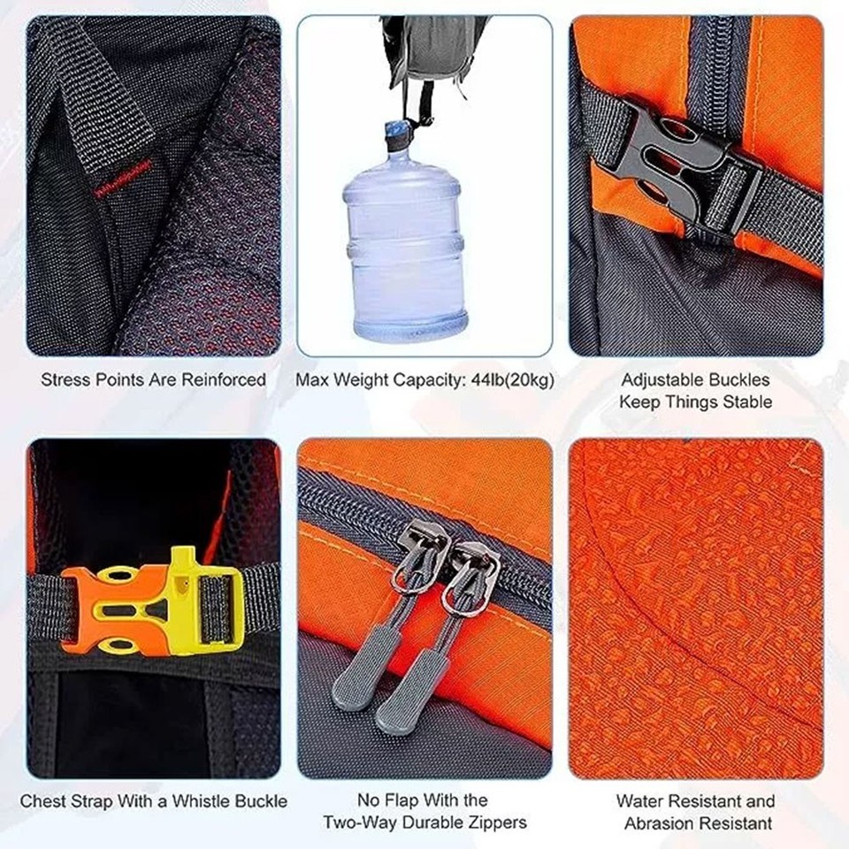 Large Waterproof Backpack Bag Camping Walking Hiking Outdoor Travel ...