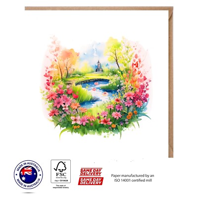 Flowers and Pond Greeting Card - Australian Designs The Scenery set | eBay
