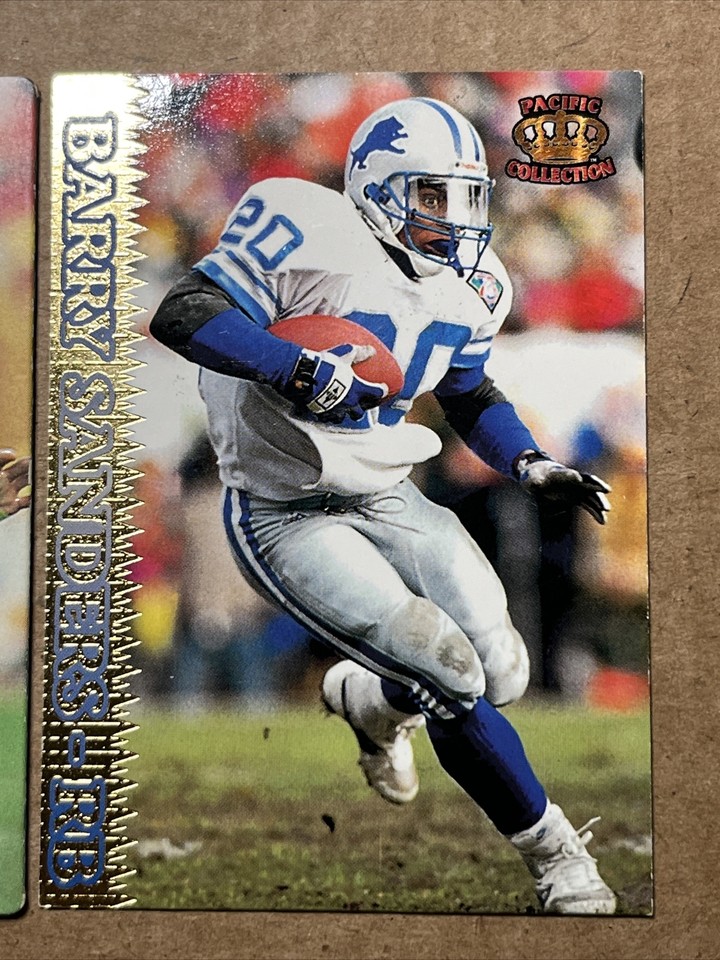Barry Sanders 1990 Action Packed All-Madden Team & 1995 Pacific Crowne | eBay