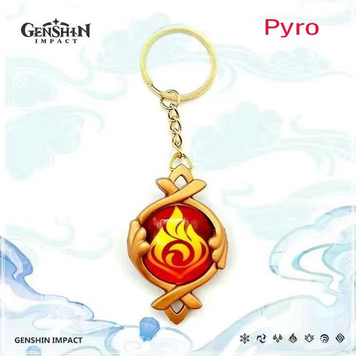 Genshin Impact Fontaine Vision Metal Keychain Key Ring Eye of Original ...