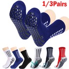3 Pair Premium Sport Socks Anti Slip W/ Grip Soccer Men Football ...