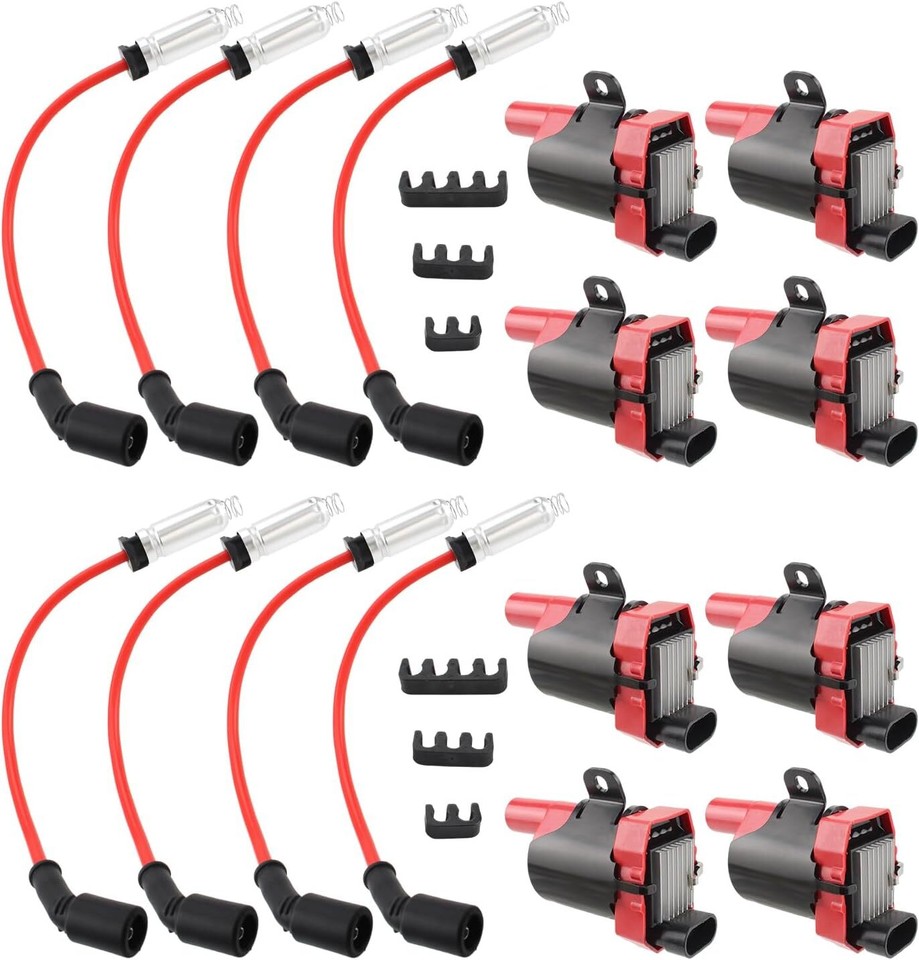 Round Ignition Coil Spark Plug Pack For Chevy Silverado GMC LS1 LS3 4.8 ...