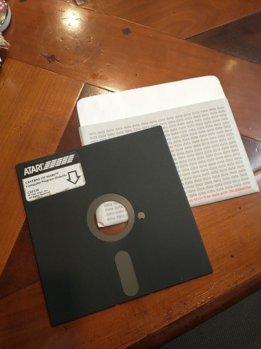 Vintage 1980s Atari Caverns of Mars 5.25 Floppy Disk Computer CX8130 ...