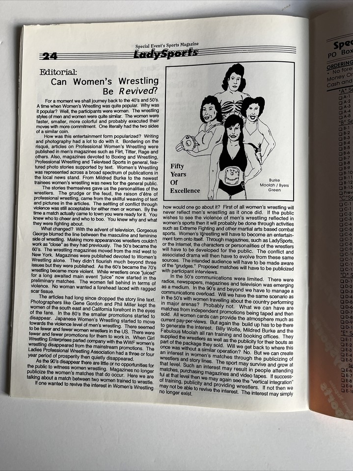 Lady Sports Women Female Wrestling Boxing Bodybuilding Magazine #23 ...