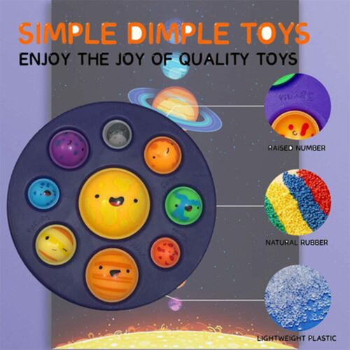 Eight Planets Solar System Simple Dimple Fidget Sensory Gift Relief Toy ...