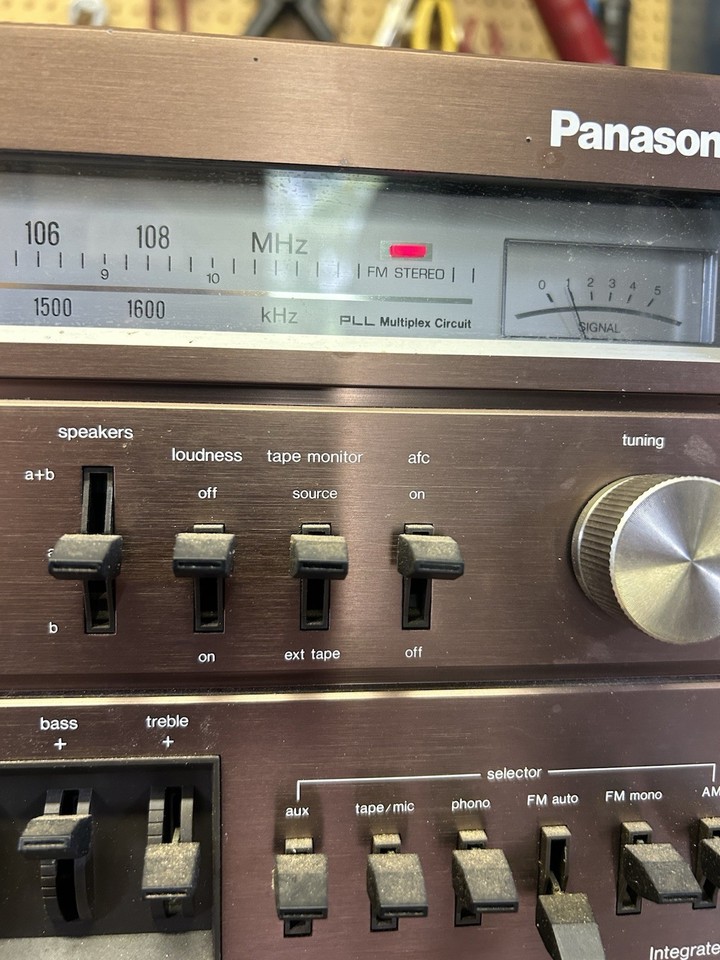 Vintage Panasonic RA-7500 AM/FM Radio Stereo Integrated Receiver 8 ...