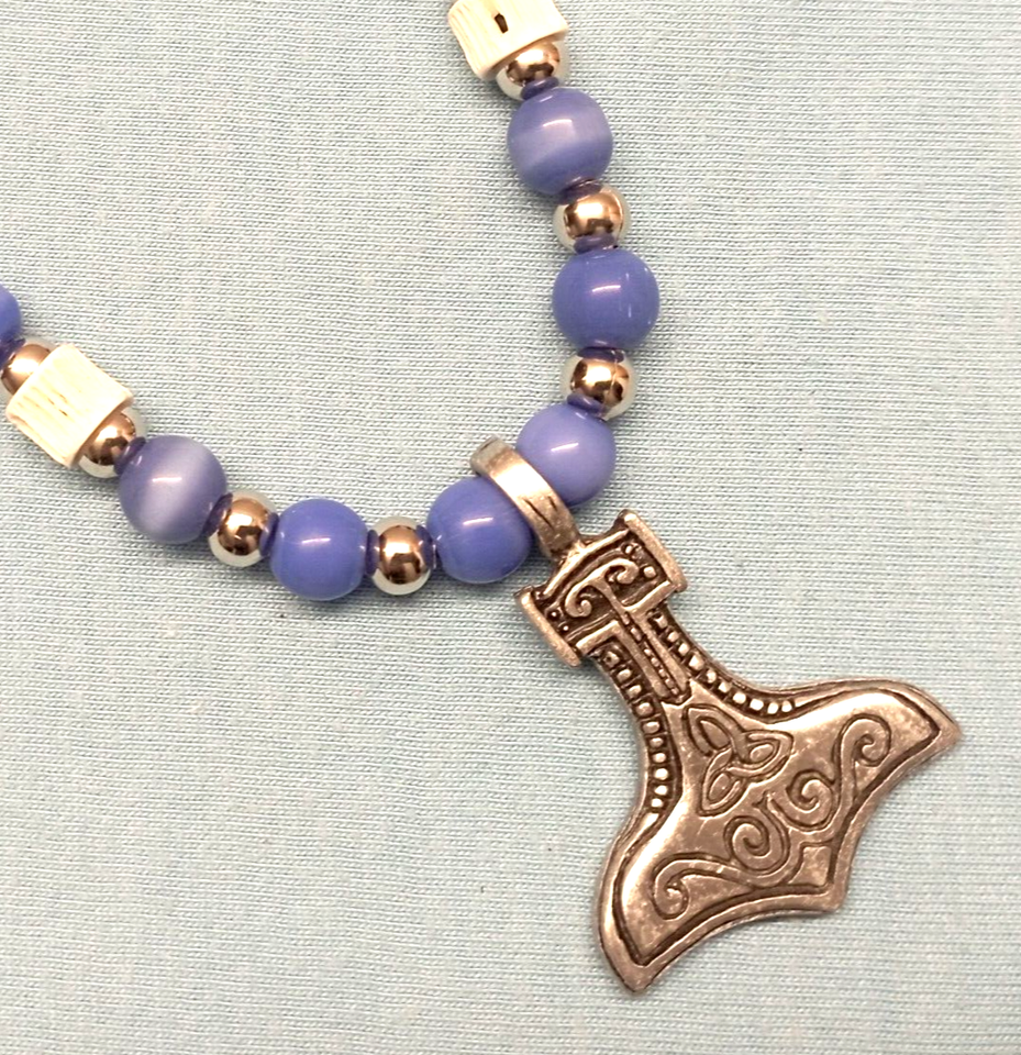 PB0315 = Celtic Whale tail 35mm Pewter pendant blue/white/ Steel ...