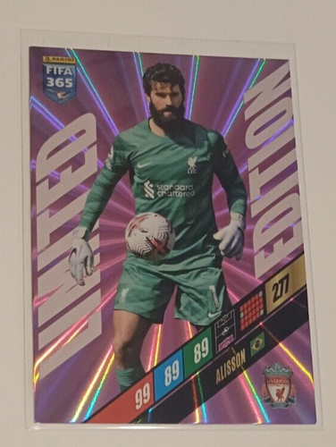Carte Card LIMITED EDITION ALISSON Liverpool PANINI ADRENALYN XL FIFA ...