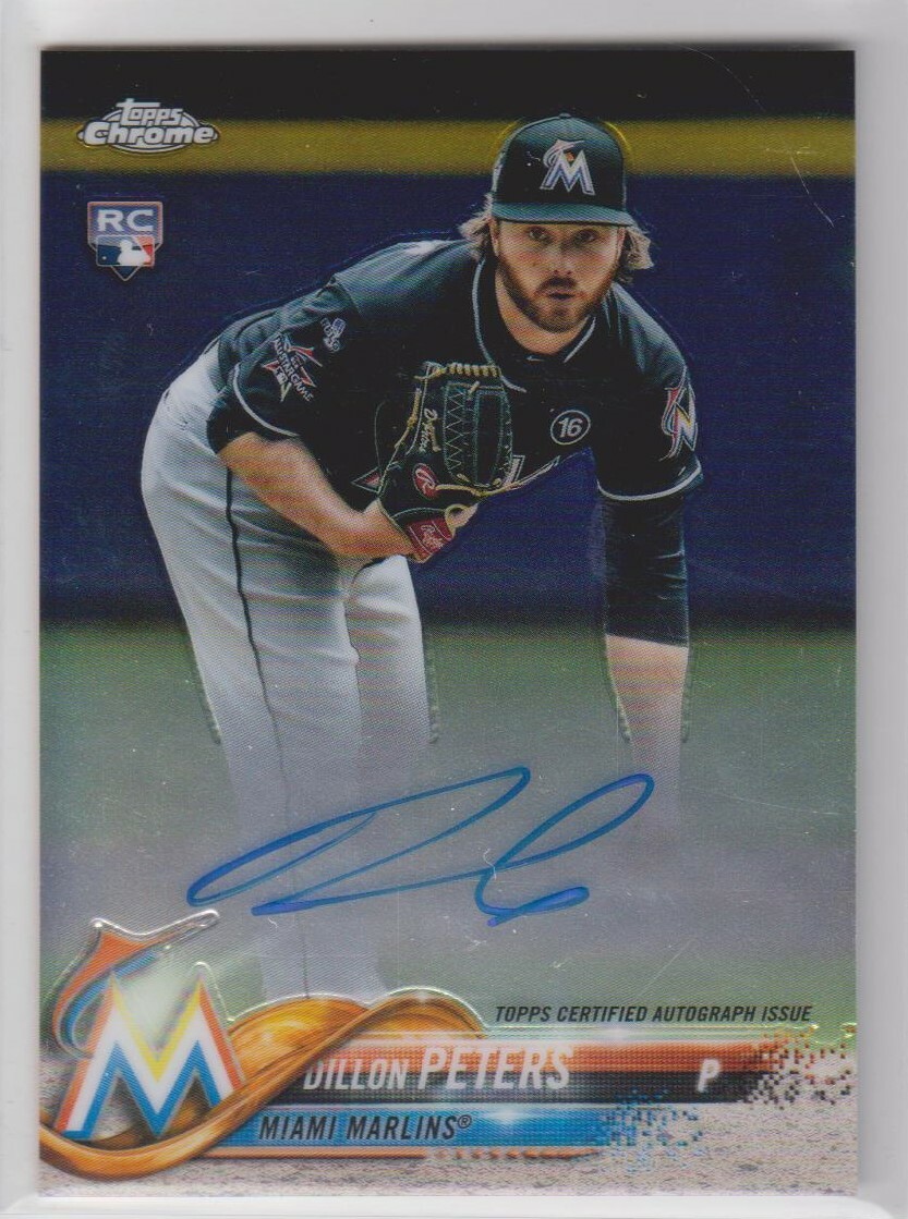 DILLON PETERS 2018 TOPPS CHROME AUTO ROOKIE MARLINS | eBay