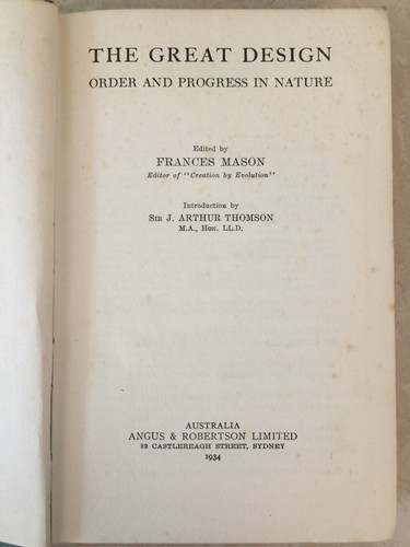 The Great Design by Frances Mason 1934 | eBay Australia