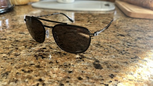 Ray-Ban RB3708 Polarized Chromance Caravan-like Square Sunglasses Black ...