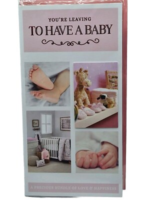 LEAVING WORK TO HAVE NEW BABY GIRL CONGRATULATIONS CARD. | eBay UK