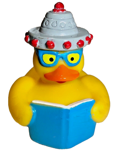 FREE SHIP - READING DUCK WITH SOMBRERO CRUISING RUBBER DUCK 2 1/4 ...