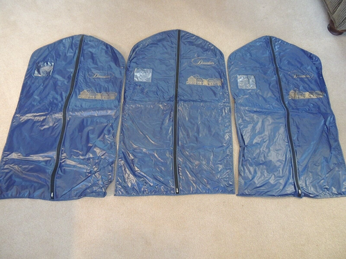 (3) Vintage Donecker's of Ephrata Pa. Vinyl Advertising Garment Bags 37 ...