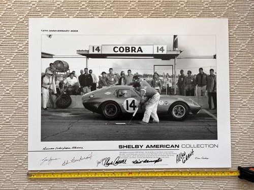 Shelby American Collection Poster Ft Team Signatures Cobra GT40 GT350 ...