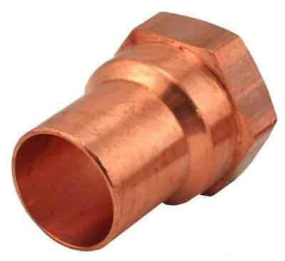 Jones Stephens C75394 1/2 x 1/2 FTG x FPT Wrot Copper Female Adapter | eBay