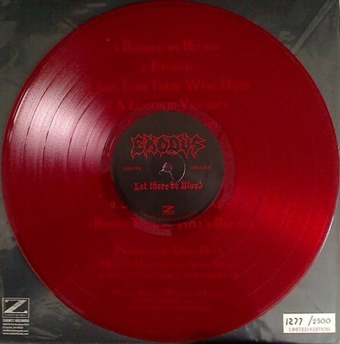 EXODUS Let There Be Blood RED !!! vinyl Limited Hand-Numbered Bonded By ...