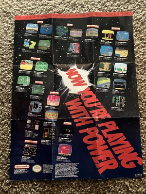 NES Nintendo Now Your Playing With Power Insert Poster Nintendo Power ...