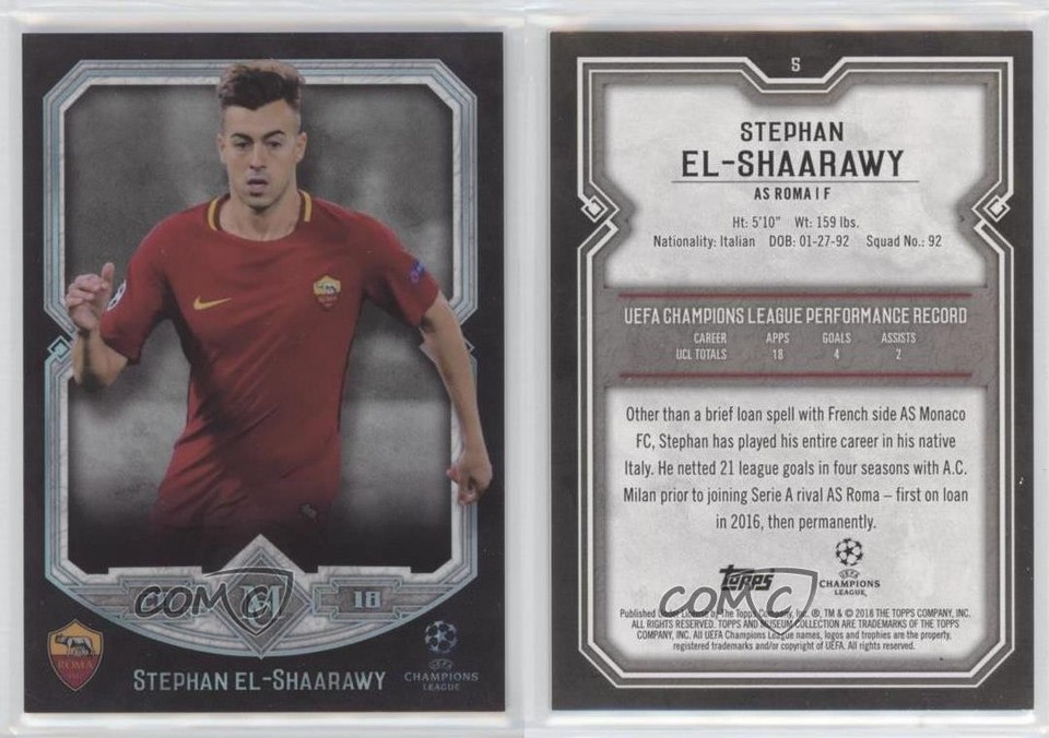 2017-18 Topps Museum Collection UCL Stephan el-Shaarawy #5 0ny1 | eBay UK