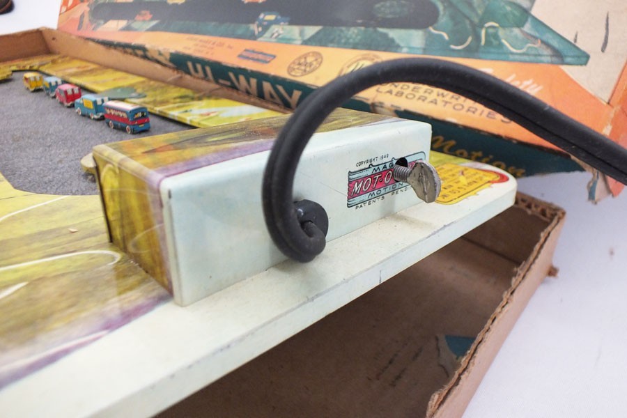 Vtg Louis Marx Motorun Express Hi Way Tin Litho Magic Motion Car Bus ...