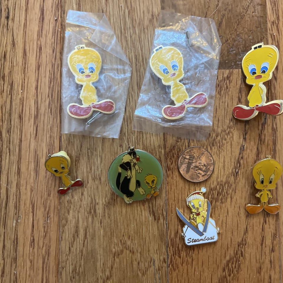 Vintage Classic Tweety Bird Looney Tunes Warner Bros Fashion Pins-Lot ...