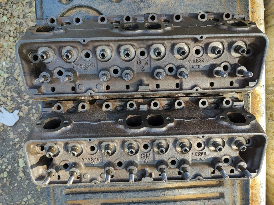 1963 Corvette Impala 3782461 3782461X 461X Cylinder Heads E/23/3 pair ...