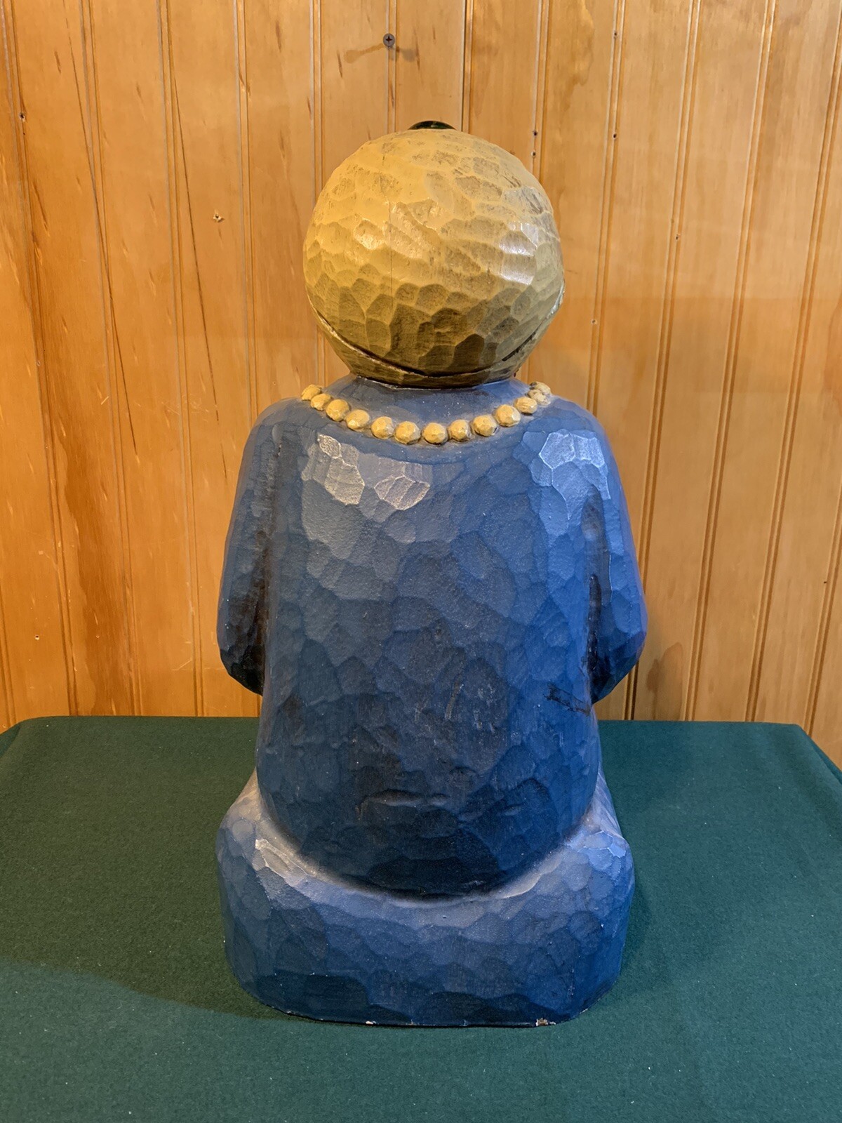 UNIQUE VINTAGE CARVED WOOD FOLK ART HINDU GURU MAN by DOUG AMIDON ...