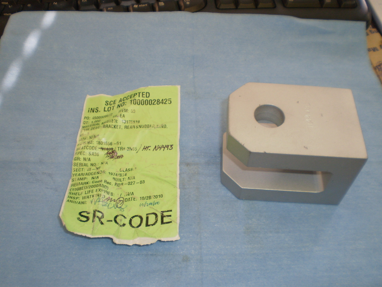 MATERIAL MASTER 10175819 1801556-01 BRACKET REAR SNUBBER BRACKET | eBay