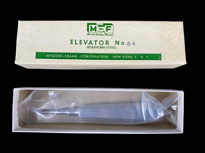 Vtg Misdom-Frank Germany Stainless Steel Elevator #34 Surgical Dental ...