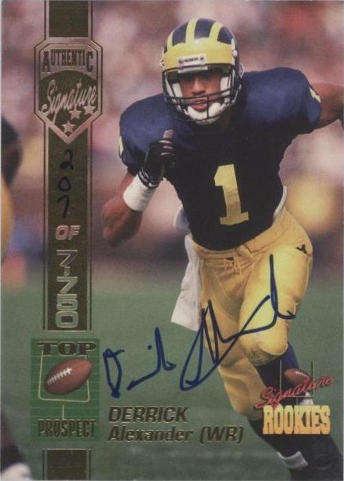 1994 Signature Rookies - Derrick Alexander #3 Authentic Signatures ...