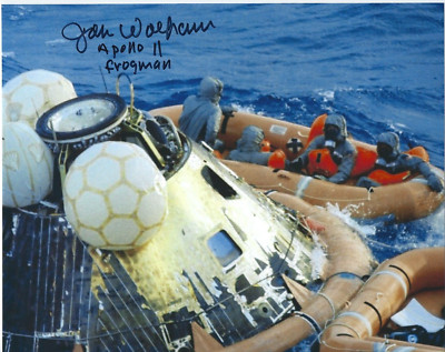 JOHN WOLFRAM NASA Recovery Team FROGMAN Signed REPRINT 8.5 x 11 Photo ...