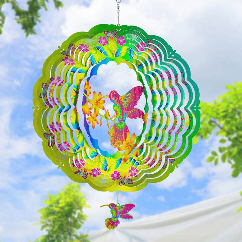 Bird Wind Spinners 12Inch 3D Stainless Steel Hanging Wind Spinner ...