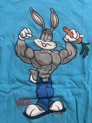 Superfresh Limited Edition Bugs Bunny Bodybuilder Graphic Tee Size XL ...