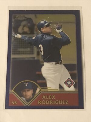 2003 Topps Chrome Alex Rodriguez #1 Texas Rangers Card | eBay