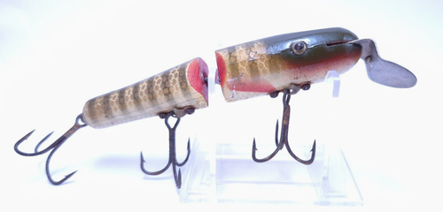 Lucky Strike Jointed Pikie Vintage Fishing Lure Horseshoe Stamp Perch ...